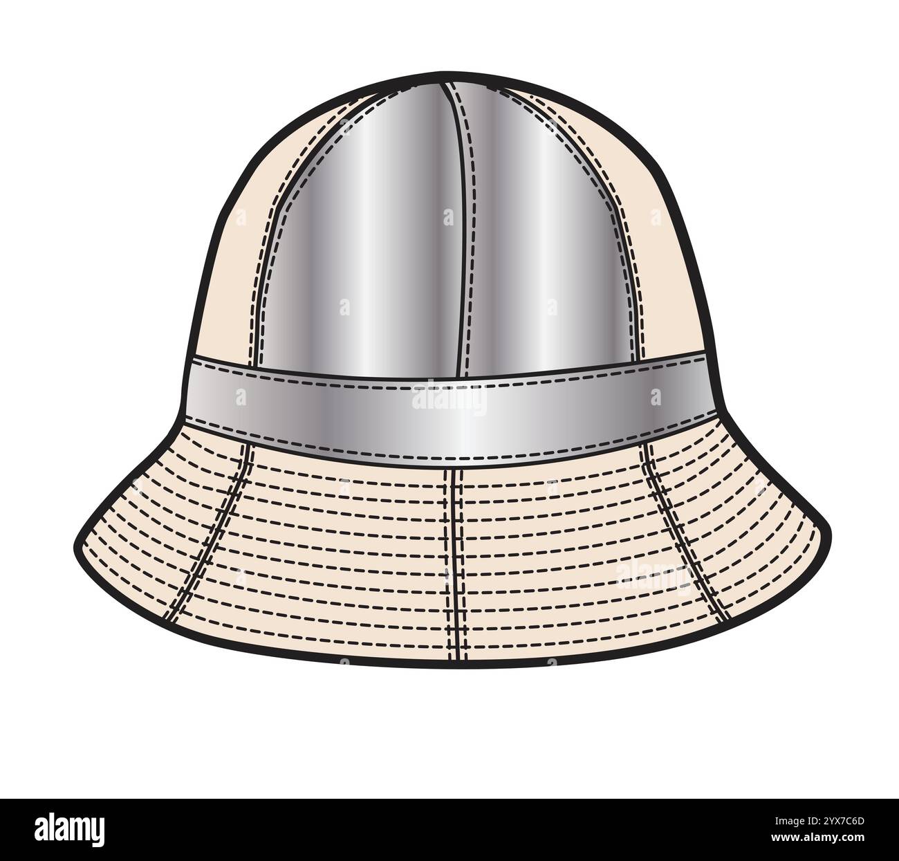 Women bucket hat illustration Cut Out Stock Images & Pictures - Alamy