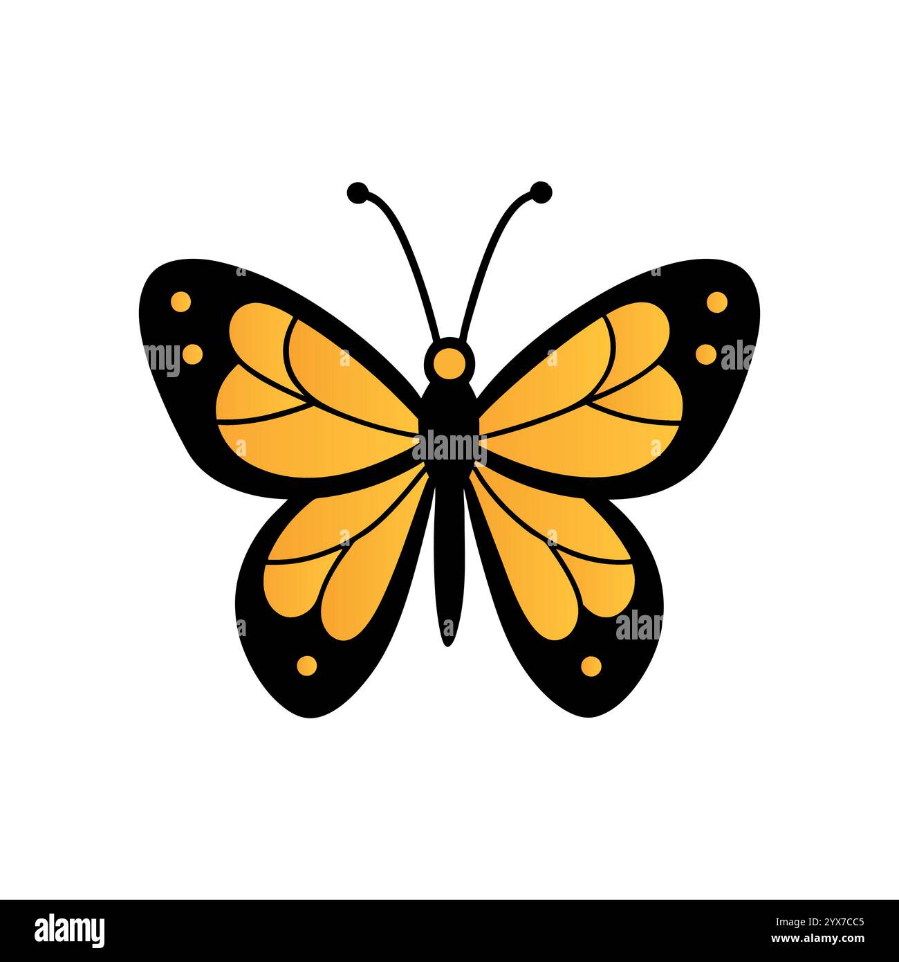 Butterfly vector icon, butterfly logo, butterfly isolated on a white background, vector ...