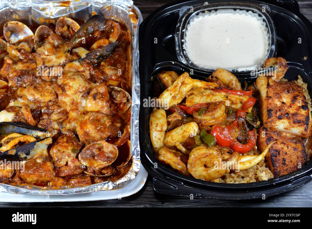 Mussels and octopus with lime and herbs hi-res stock photography and ...