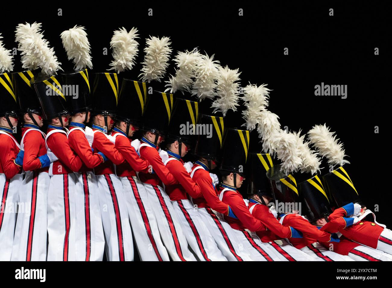 Radio City Rockettes perform the Parade of the Wooden Soldiers dance ...