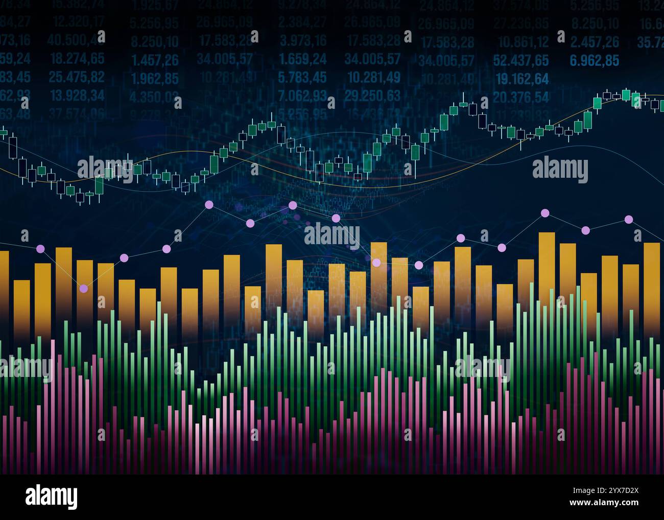 Abstract business bar graph and stock market charts. Abstract business ...