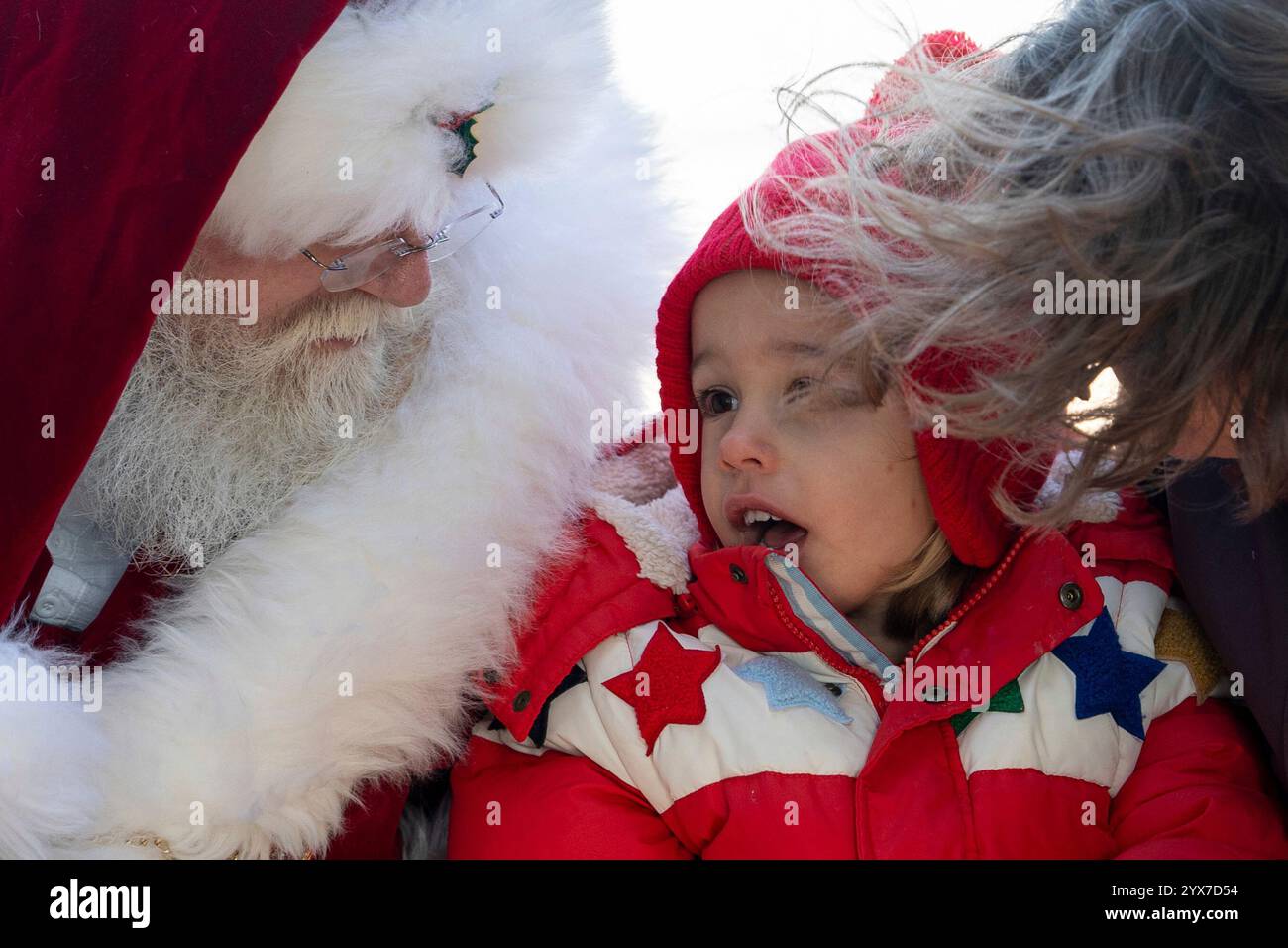 Rose Potter and Lynette Bryan take photos with Santa at Top of the Rock ...