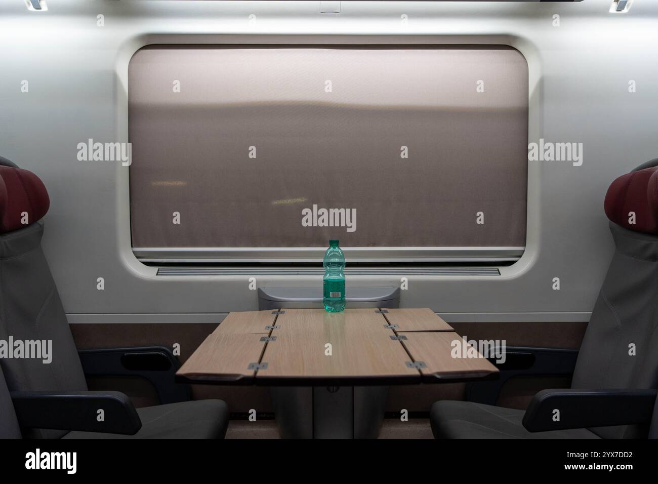 Left garbage in a train carriage Stock Photo - Alamy