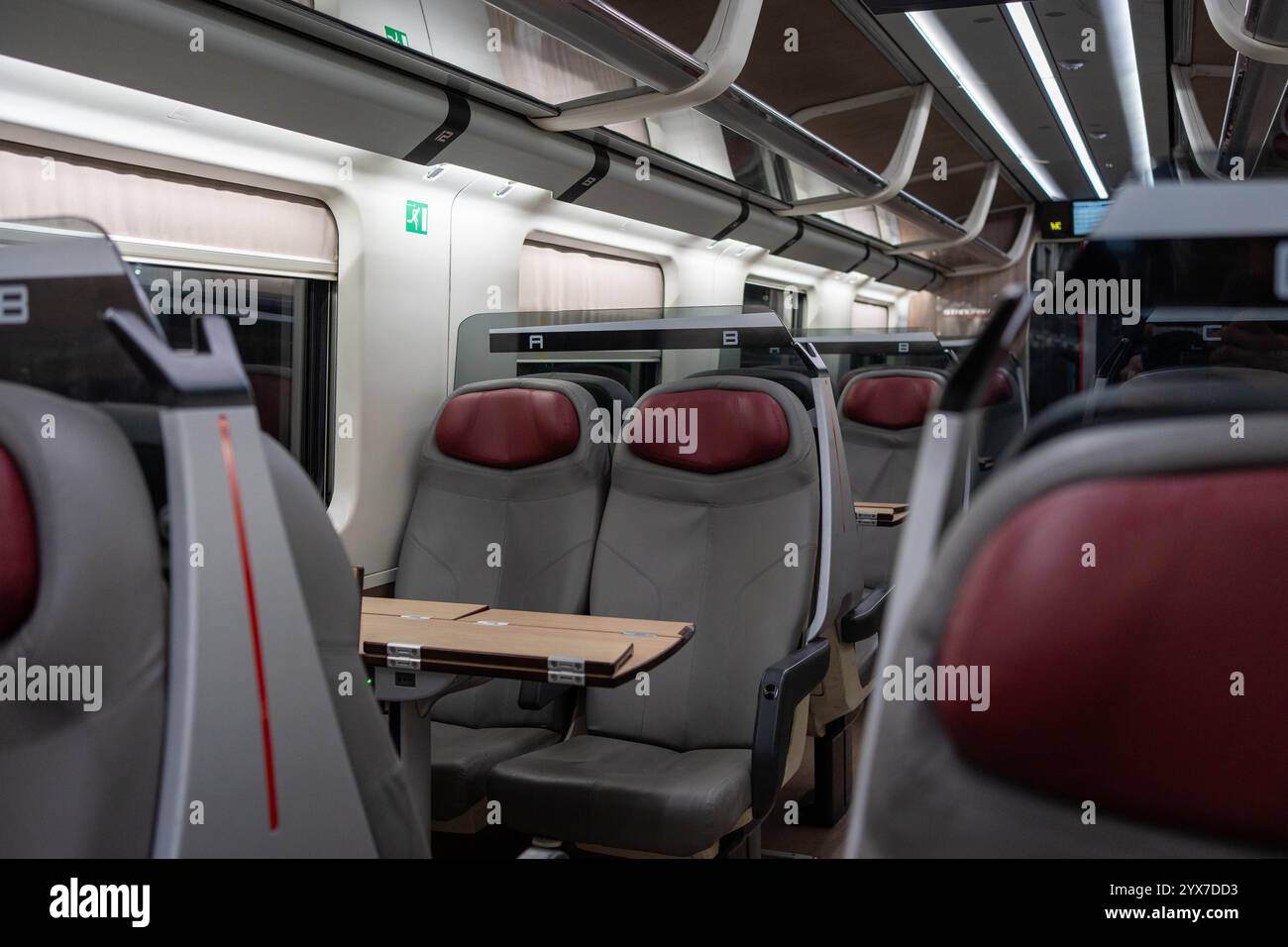 High-Speed Train Cabin: Modern and Comfortable Stock Photo - Alamy