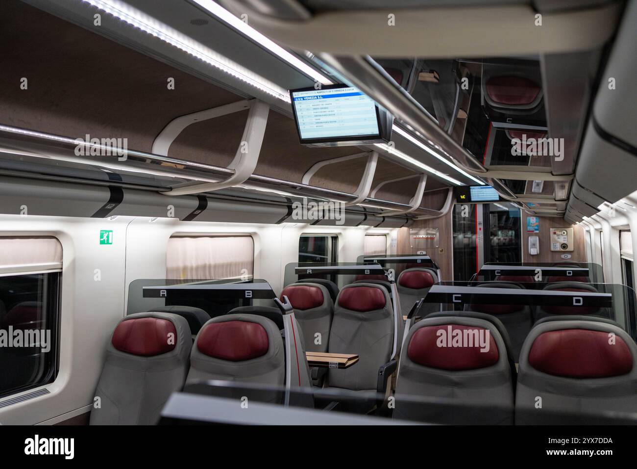 Premium Seating in an Empty Train Cabin Stock Photo - Alamy