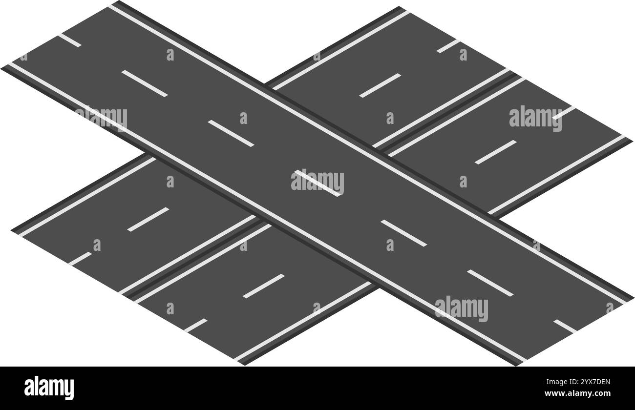 Intersection markings Cut Out Stock Images & Pictures - Alamy
