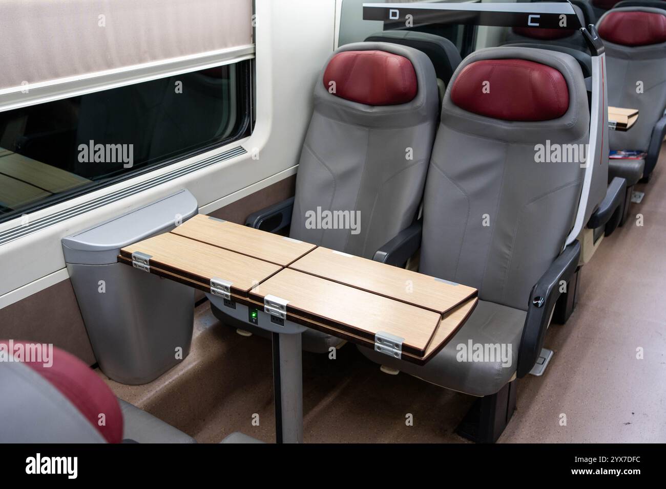 High-Speed Train Cabin: Modern and Comfortable Stock Photo - Alamy