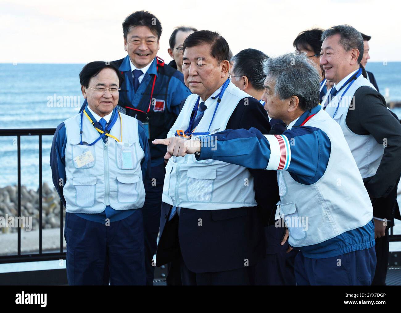 Japan's Prime Minister Shigeru Ishiba inspects the Fukushima Daiichi ...