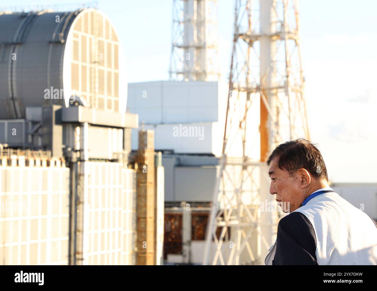 Japan's Prime Minister Shigeru Ishiba inspects the Fukushima Daiichi ...