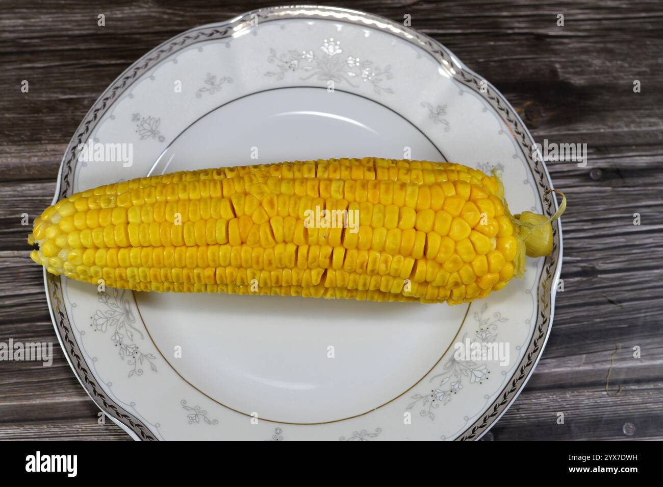 Boiled Sweet corn, sweetcorn sugar pole corn is a variety of maize with ...