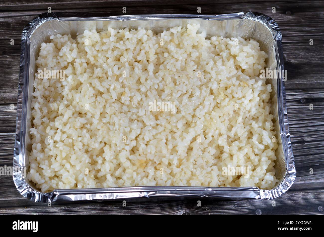 Egyptian white rice cooked on hot steam, grilled in oil or ghee then ...
