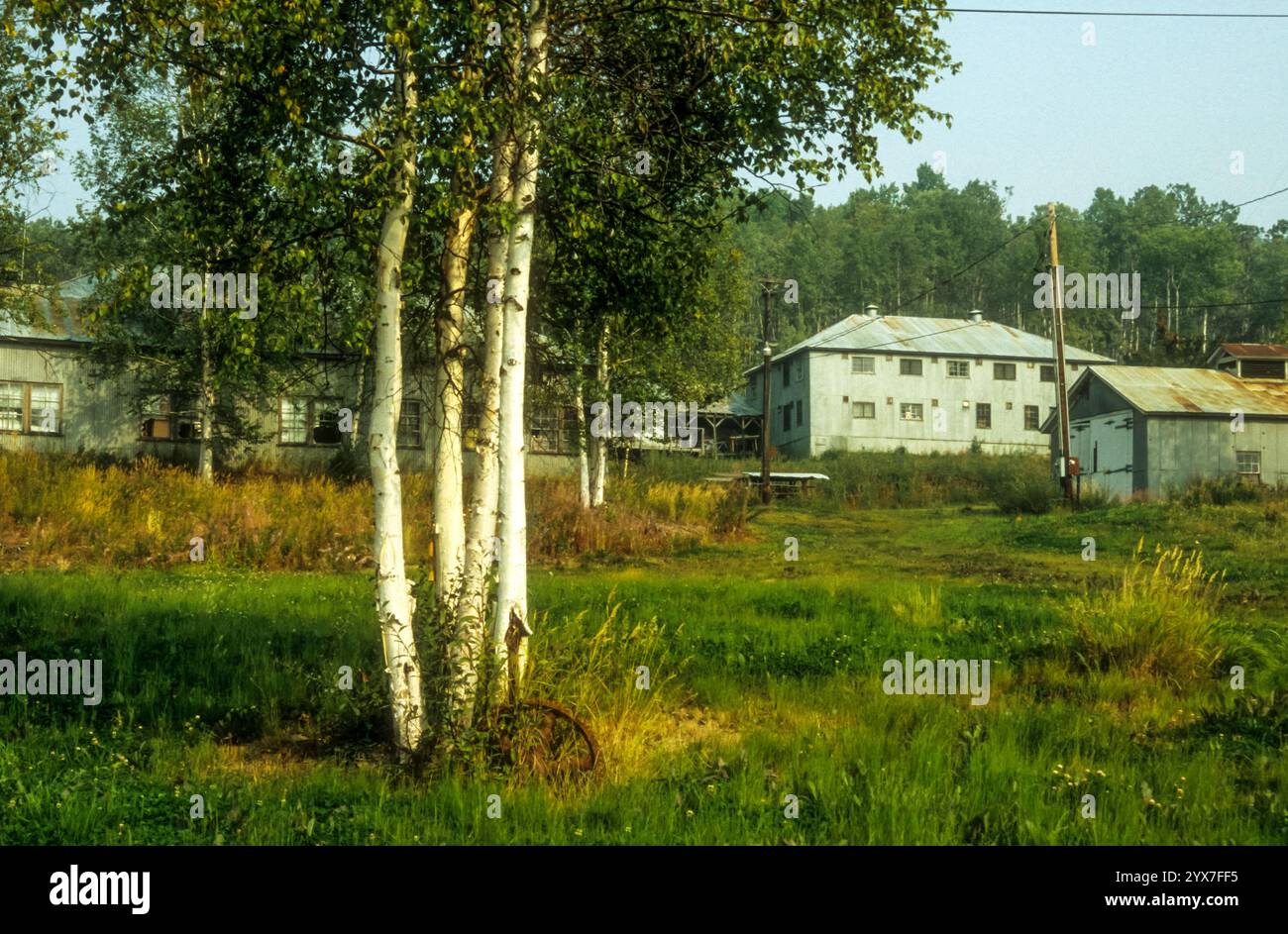 The old Chatanika Fairbanks Exploration Company Gold Camp on the Steese ...