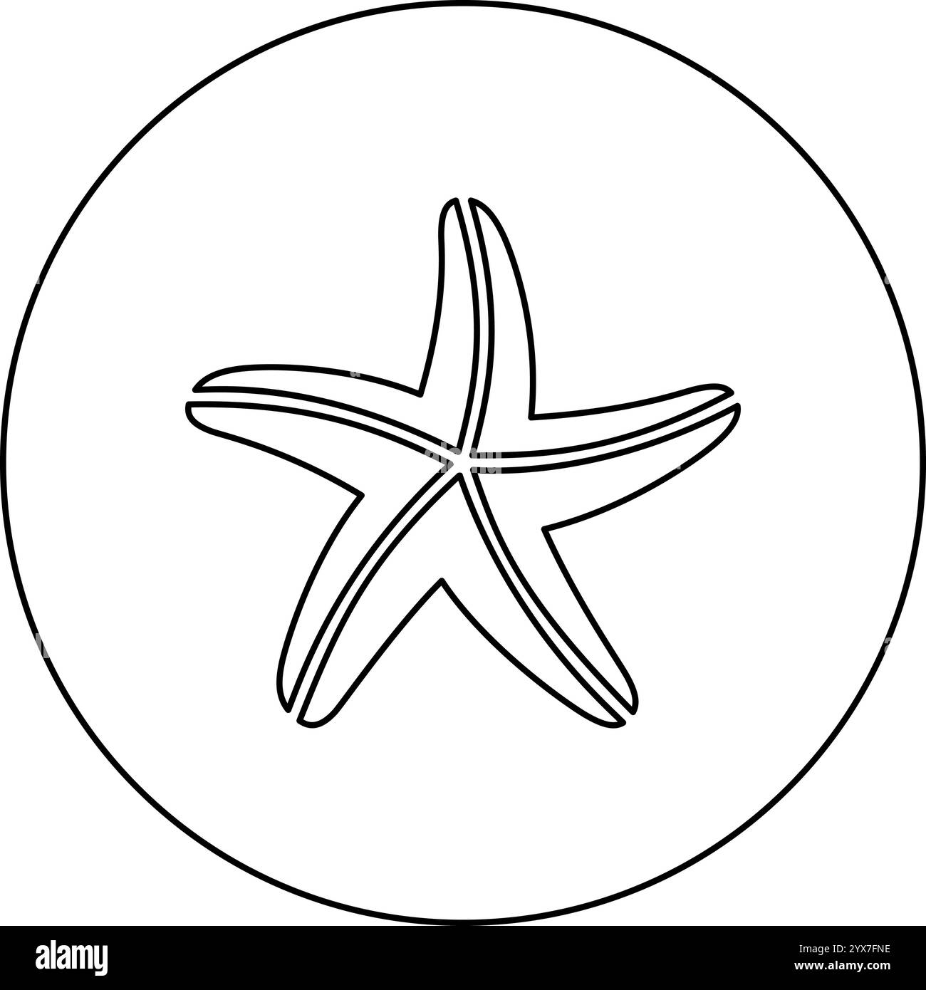Sea star icon starfish Black and White Stock Photos & Images - Alamy