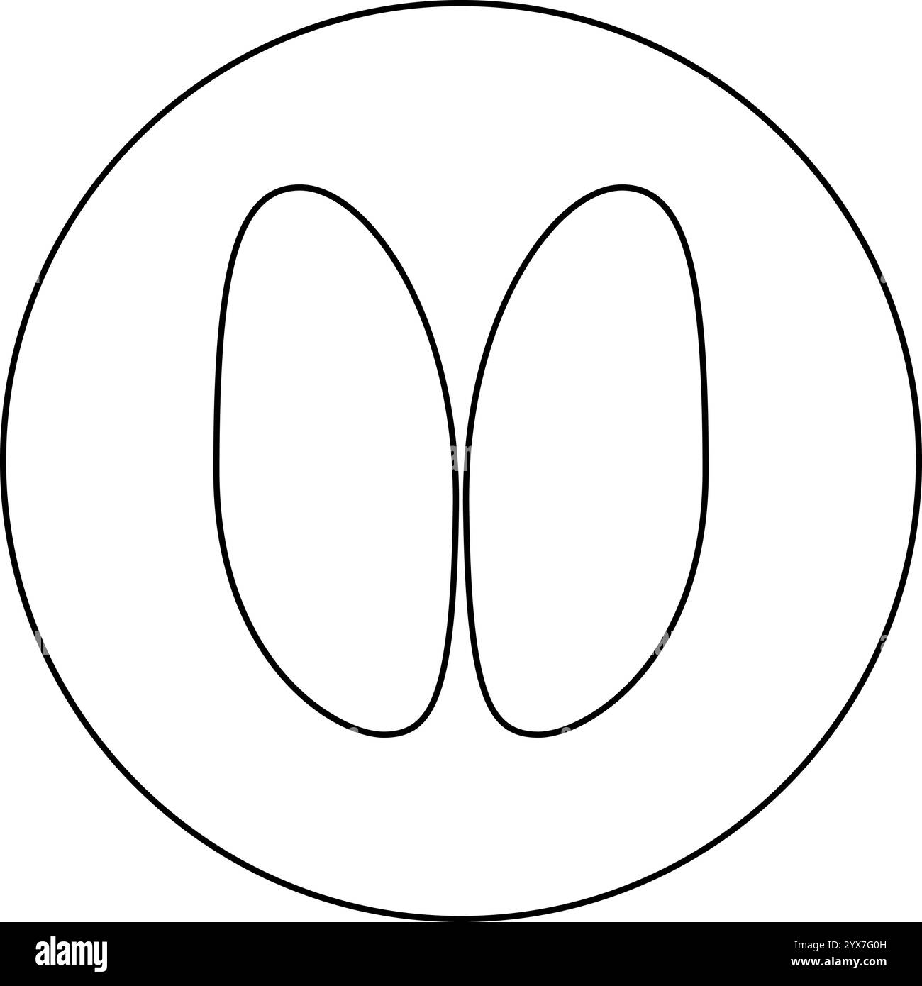 Hoof print sheep ewe ram wether icon in circle round black color vector ...