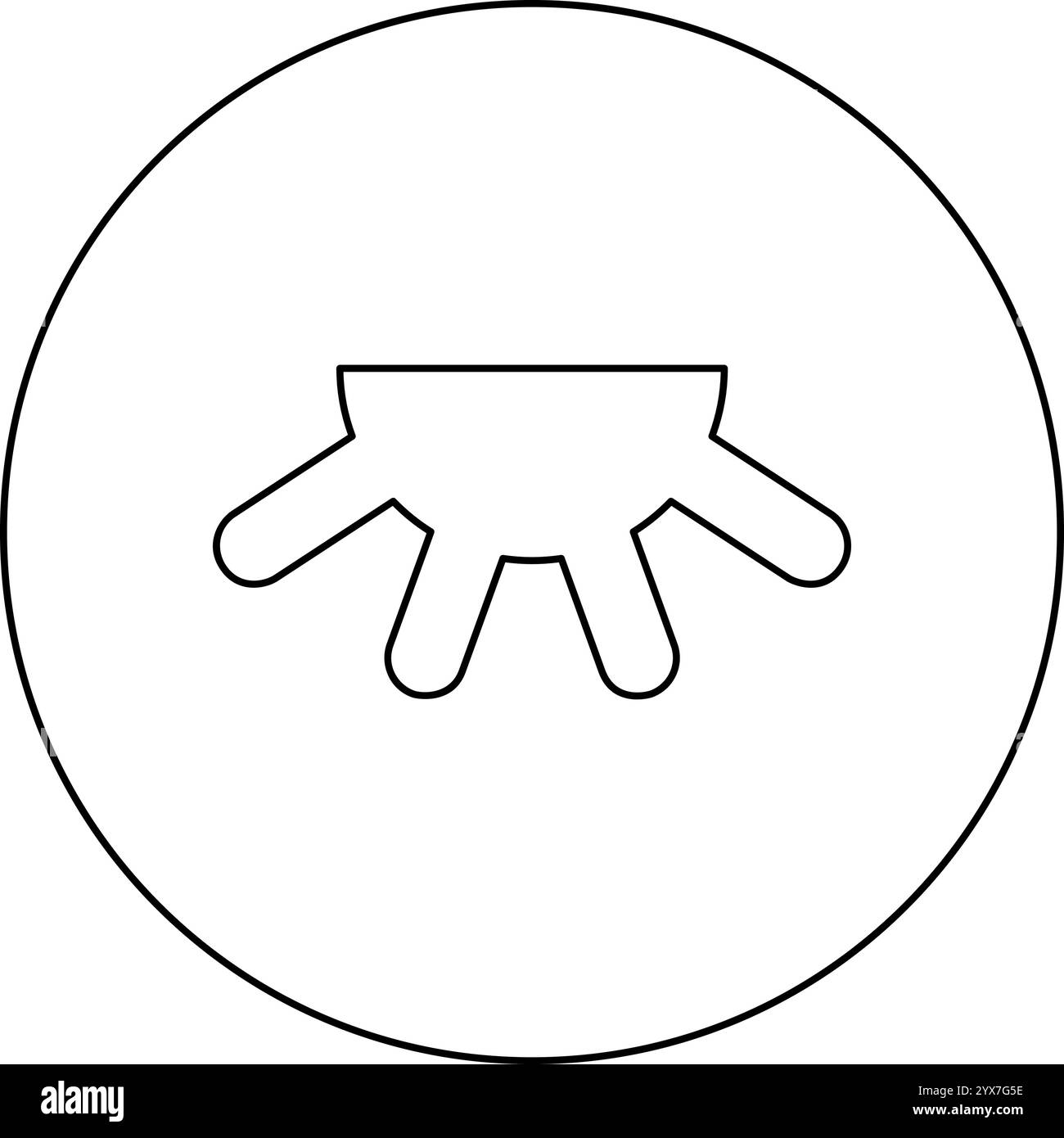 Cow's udder icon in circle round black color vector illustration image ...