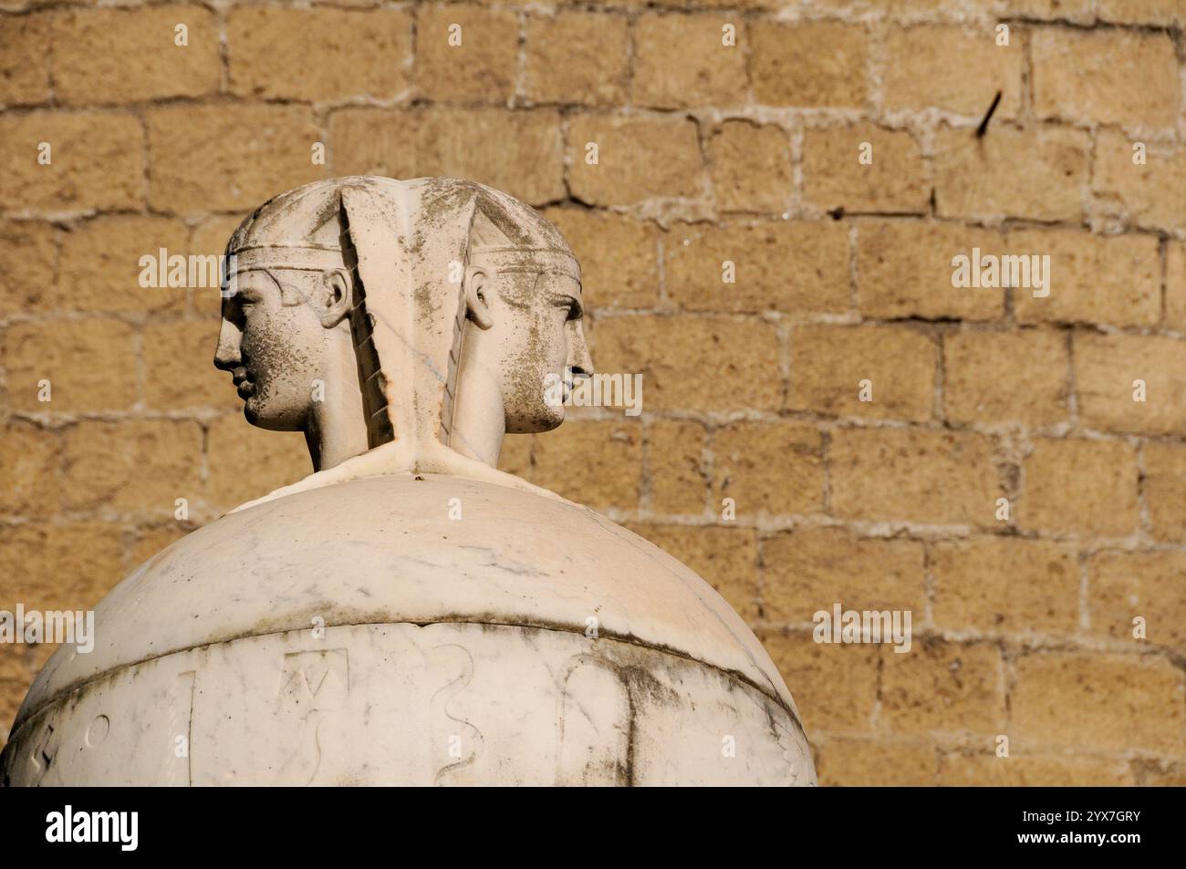 Egyptian canopy at the beginning of the staircase of the Gardens of ...