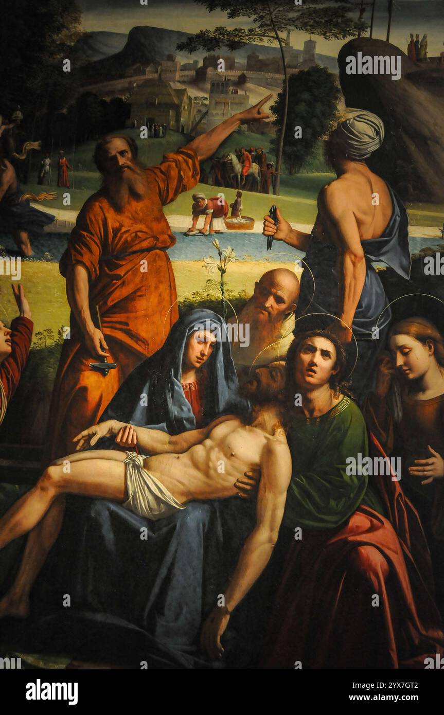 Interior of the Capodimonte Museum (Royal Palace): Lamentation over the ...