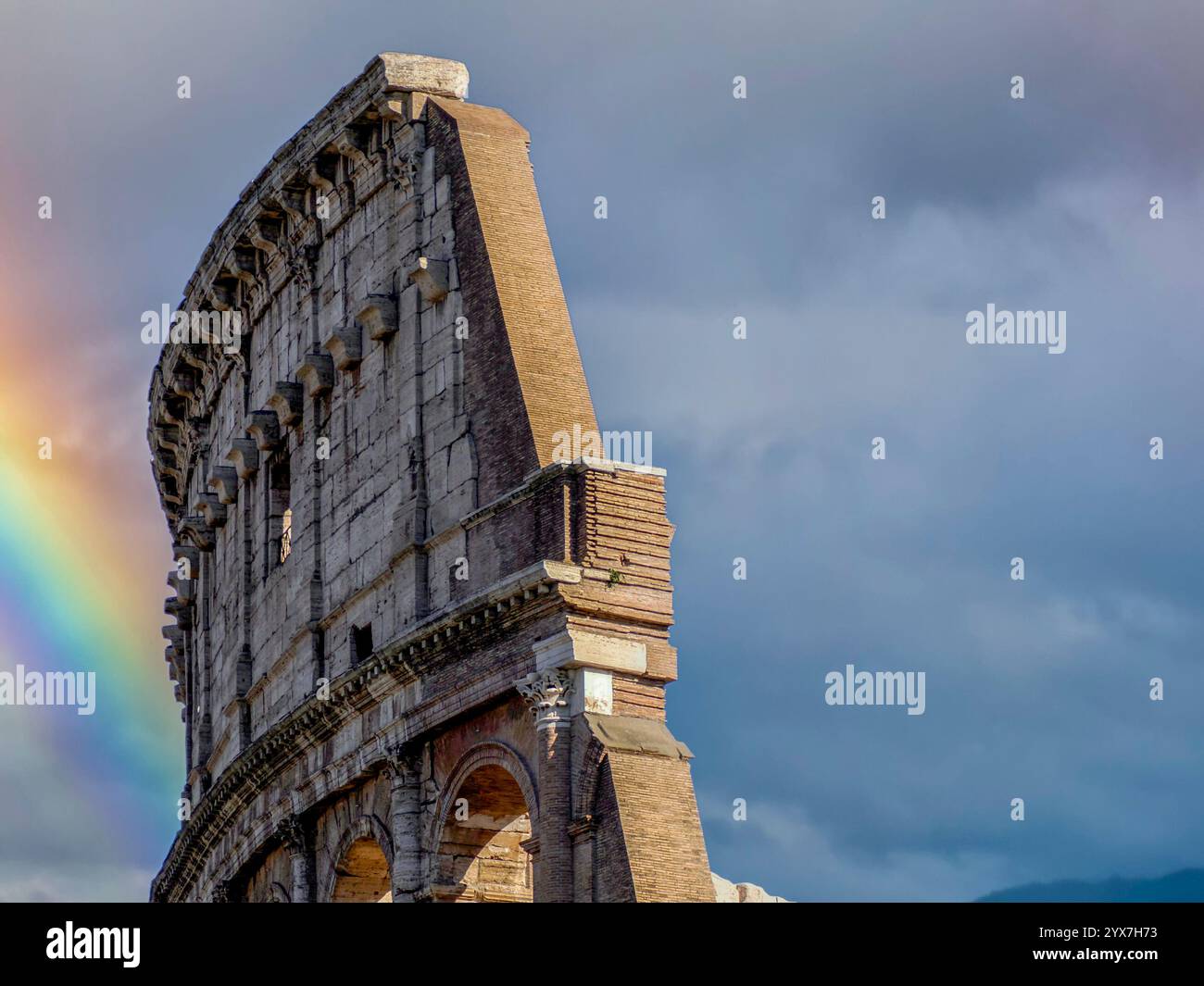 Rome Coliseum Colosseum detail of arches close up Stock Photo - Alamy