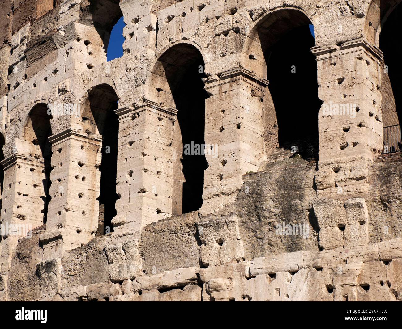 Rome Coliseum Colosseum detail of arches close up Stock Photo - Alamy