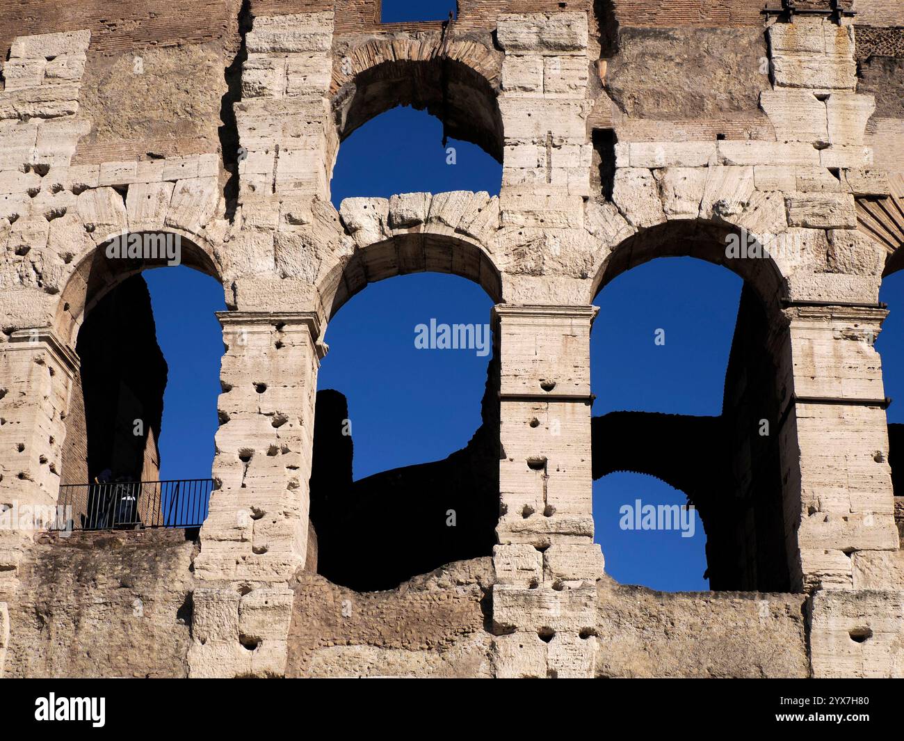 Rome Coliseum Colosseum detail of arches close up Stock Photo - Alamy