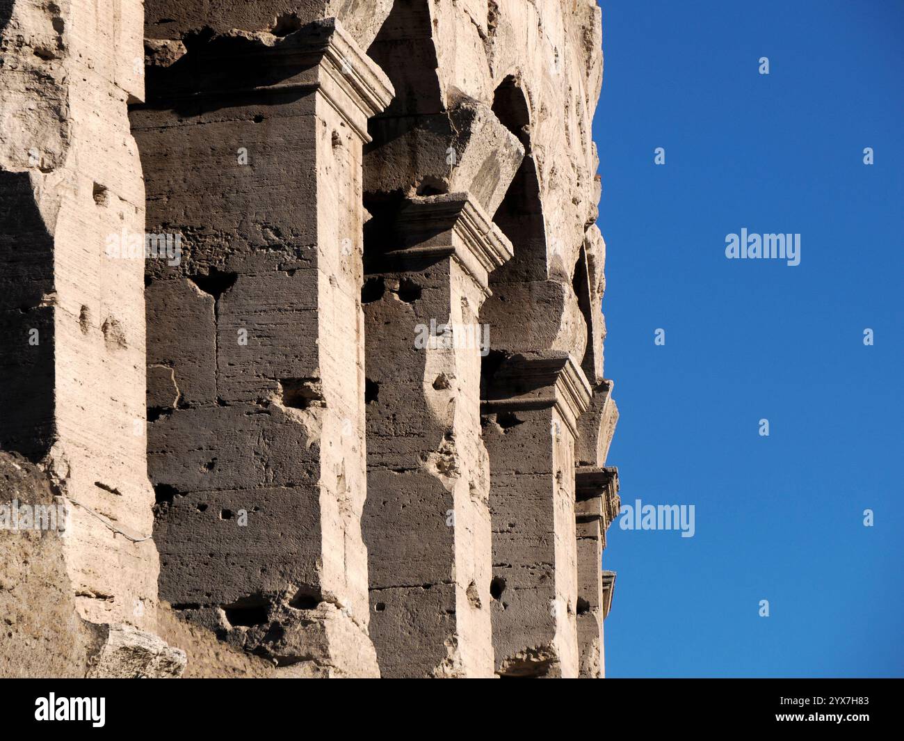 Rome Coliseum Colosseum detail of arches close up Stock Photo - Alamy