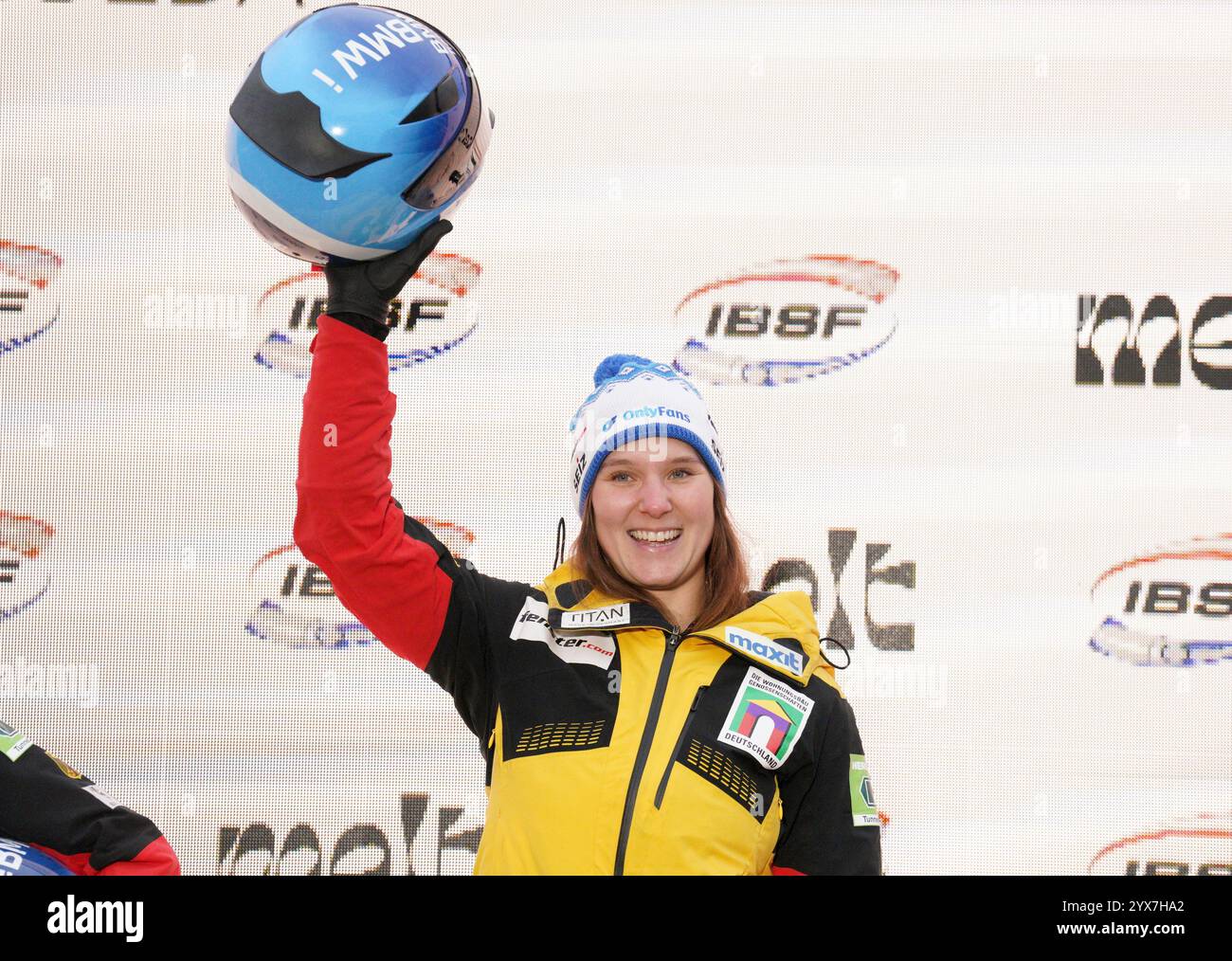 Sigulda, Latvia. 14th Dec, 2024. Bobsleigh, World Cup, monobob, women ...