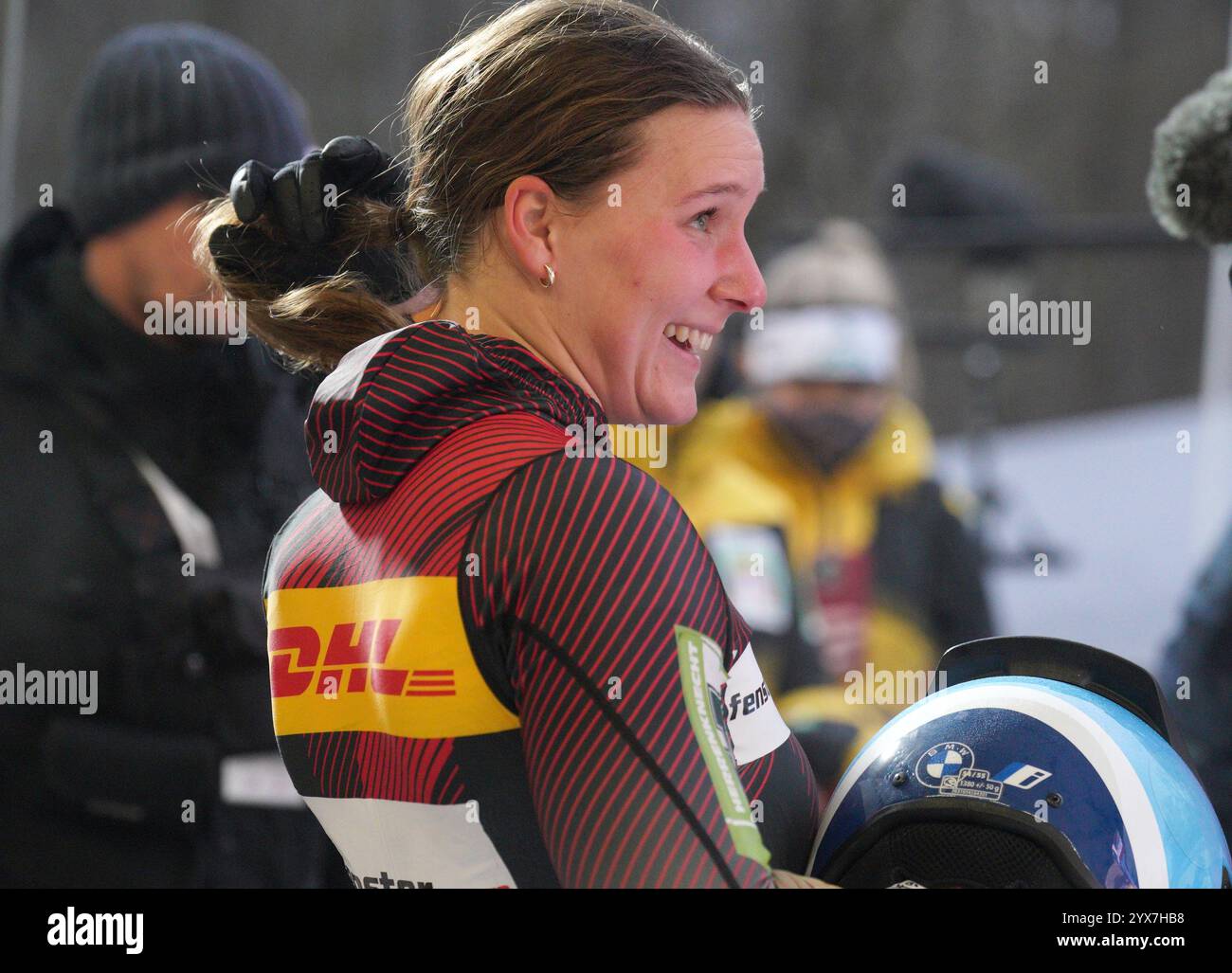 Sigulda, Latvia. 14th Dec, 2024. Bobsleigh, World Cup, monobob, women ...