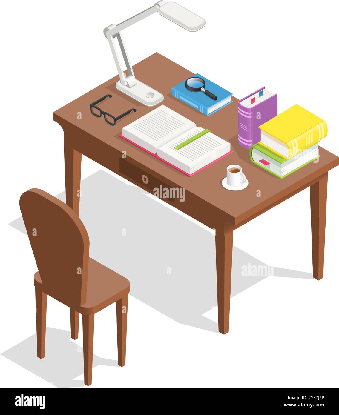 Magnifying glass lying on Stock Vector Images - Alamy