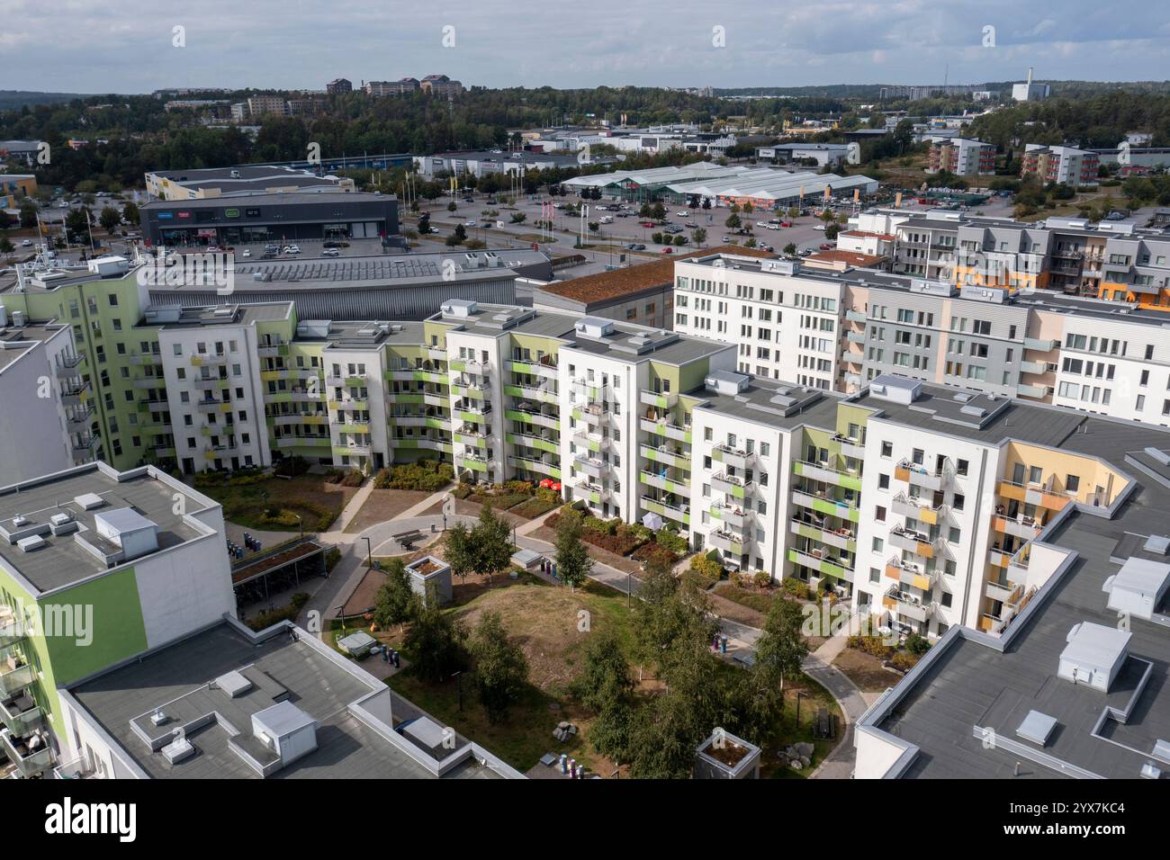 Drone residential district hi-res stock photography and images - Alamy