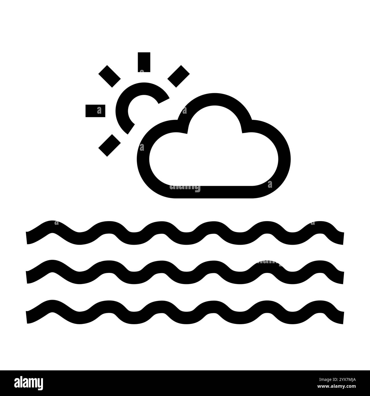 Water sources line black icon. Vector isolated button. Editable stroke ...