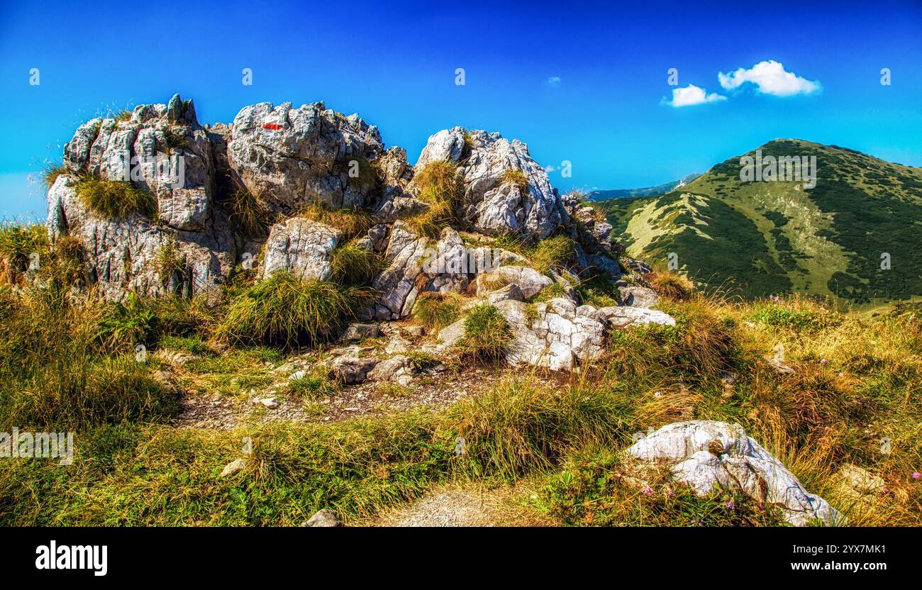 Hill Velky Krivan in mountain range Mala Fatra, Slovakia Stock Photo ...