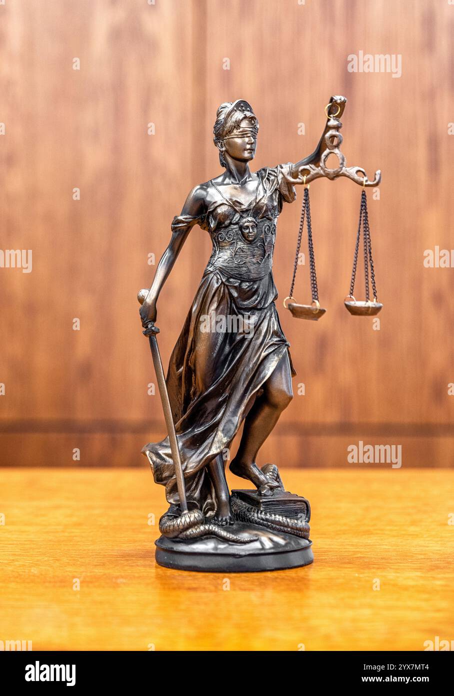 Statue of justice. Lady Lustitia in courtroom Stock Photo - Alamy