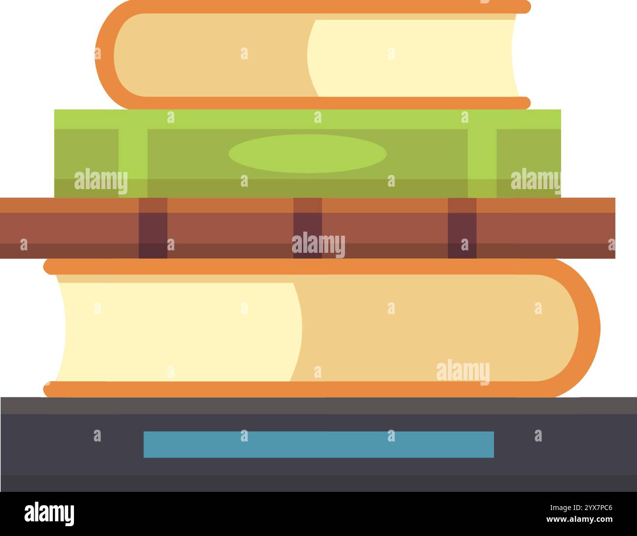 Stacked books alongside a tablet represent the evolution of learning ...