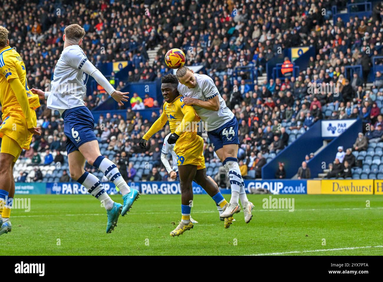 Deepdale, Preston, UK. 14th Dec, 2024. EFL Championship Football, Preston North End versus Leeds ...