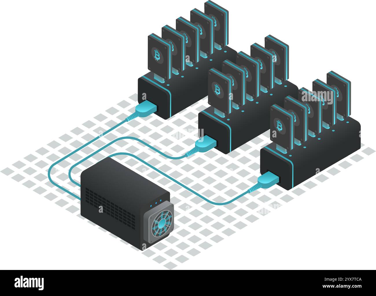 Multiple electronic power supply Stock Vector Images - Alamy