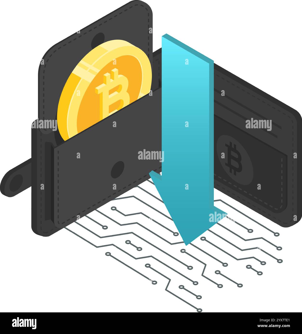Cryptocurrency payment bitcoin transaction Stock Vector Images - Alamy