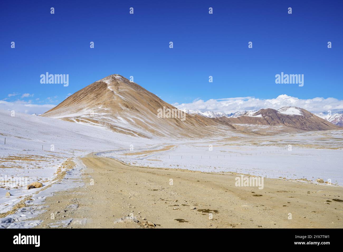 Winter landscape of the Pamir Plateau, Pamir Highway, Gorno-Badakhshan ...
