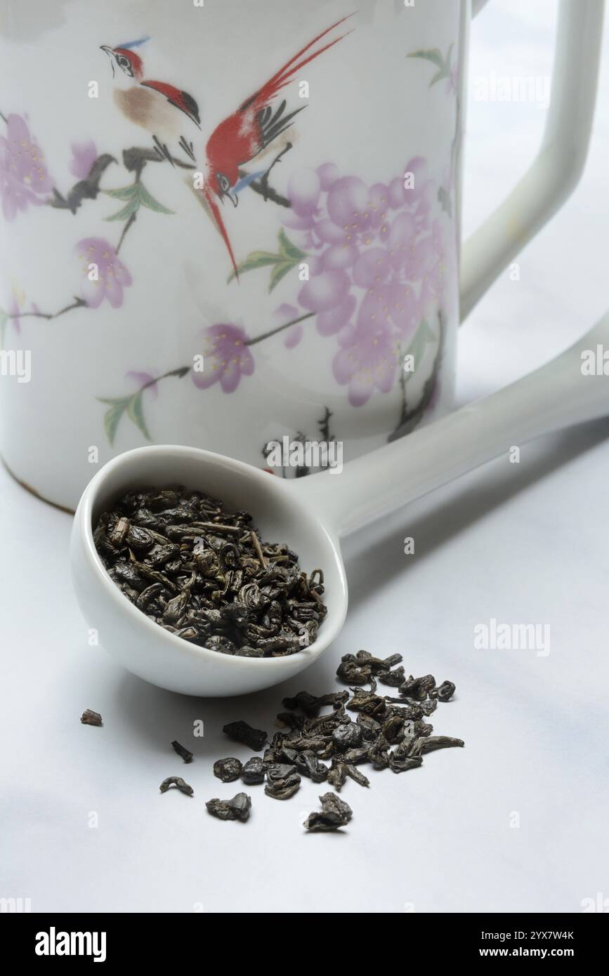Green tea 'Gunpowder' from China, Gunpowder tea, China, Asia Stock ...