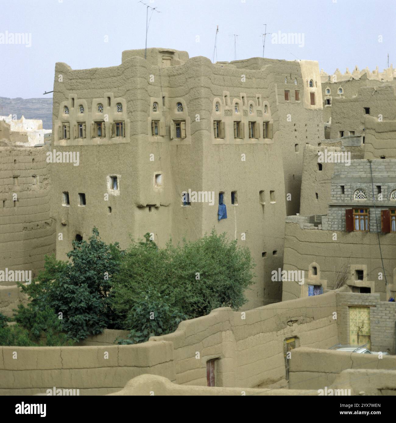 Clay tower blocks in Sada, Yemen, Asia Stock Photo - Alamy