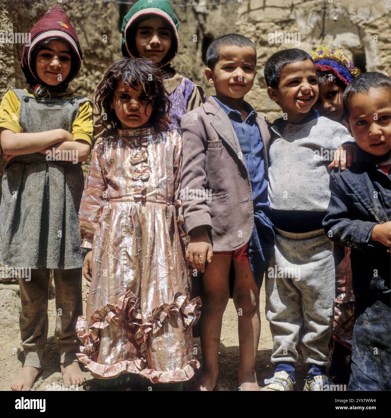Children playing in Amran, Yemen, Asia Stock Photo - Alamy
