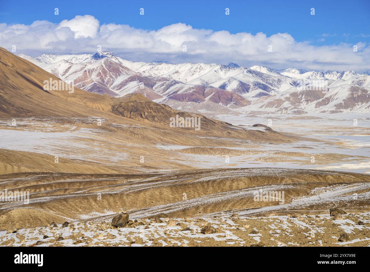 Winter landscape of the Pamir Plateau, Alichur, Gorno-Badakhshan ...