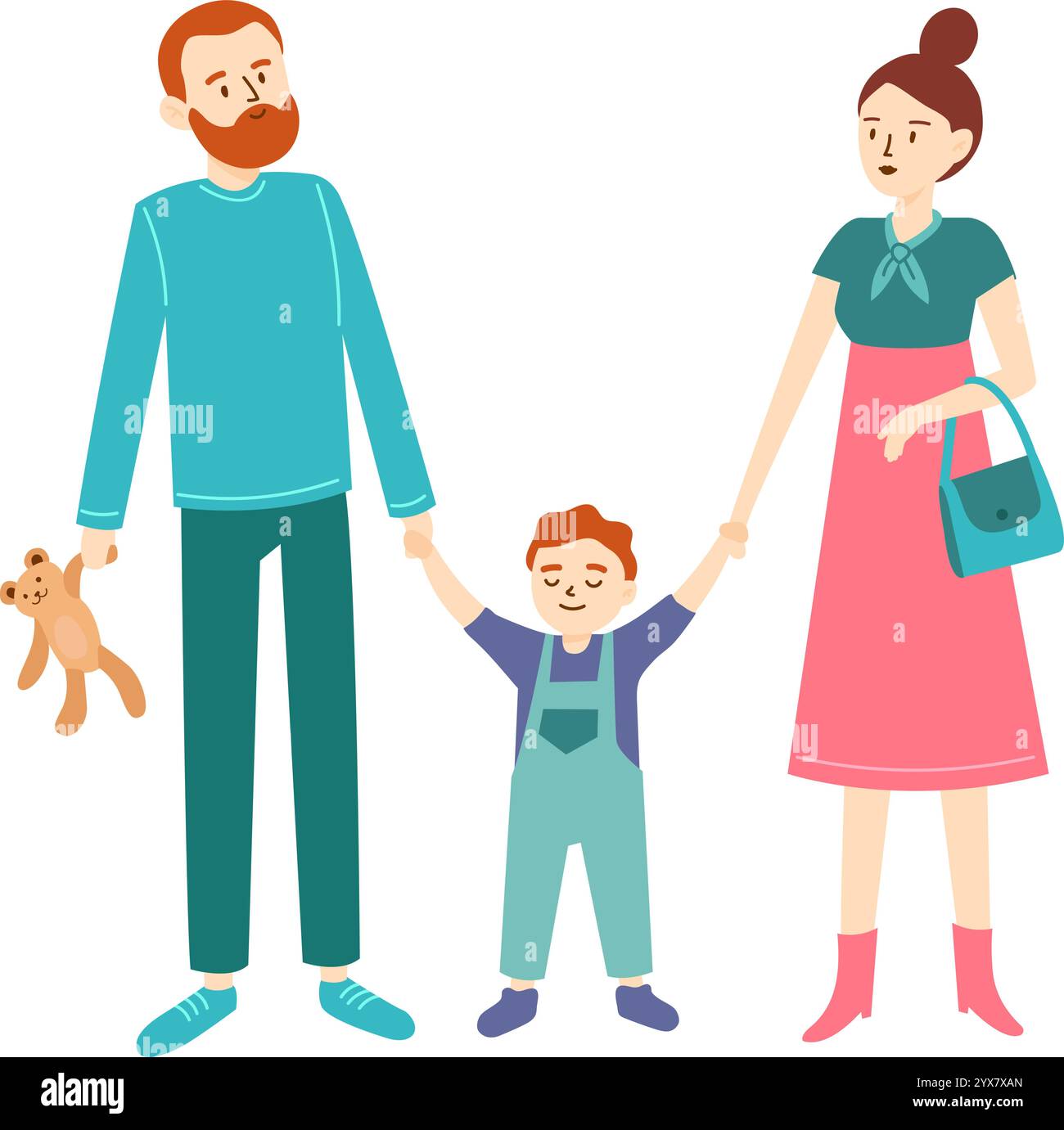 Father son enjoying quality Stock Vector Images - Alamy