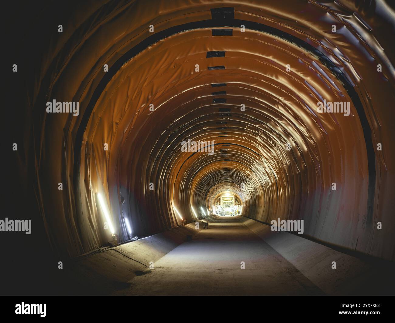Lined tunnel section in construction lot H53, Brenner Base Tunnel, Wolf ...