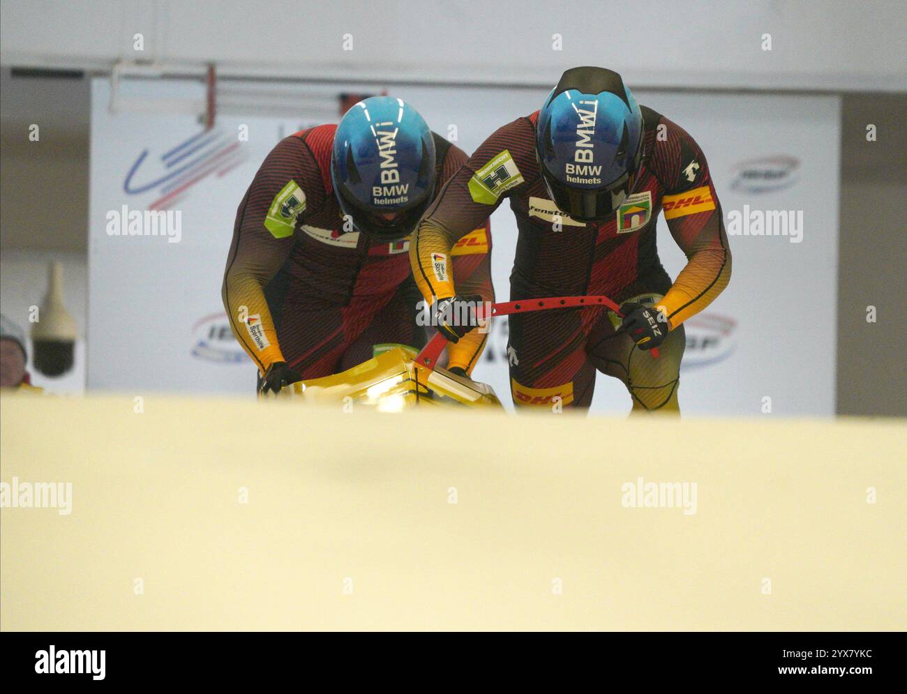 Sigulda, Latvia. 14th Dec, 2024. Bobsleigh, World Cup, two-man ...