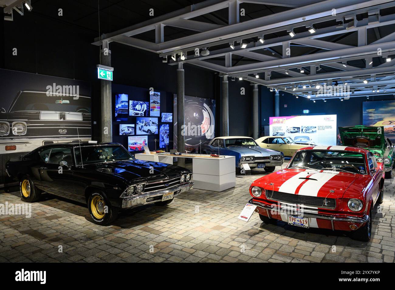 Einbeck, Germany. 14th Dec, 2024. A Chevy Chevelle SS (l) and Ford ...