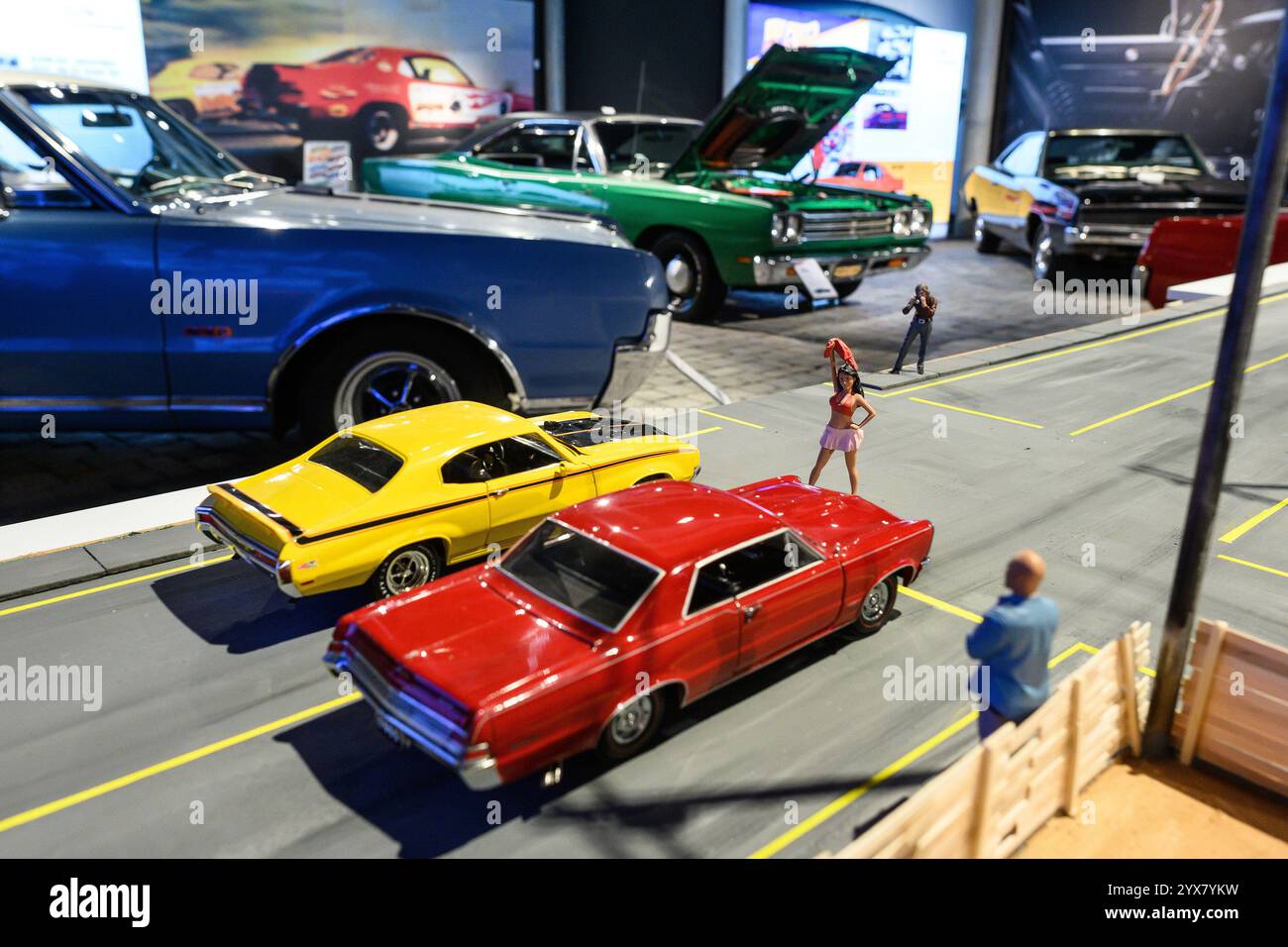 PRODUCTION - 14 December 2024, Lower Saxony, Einbeck: Replica car ...