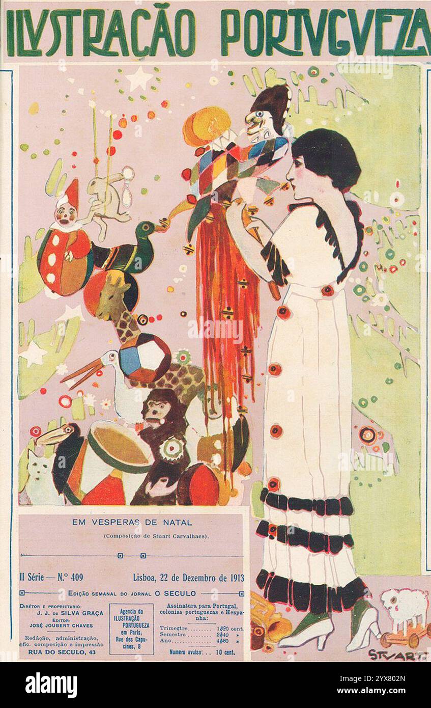 December 1913 Ilustração Portuguesa magazine cover, Christmas ...