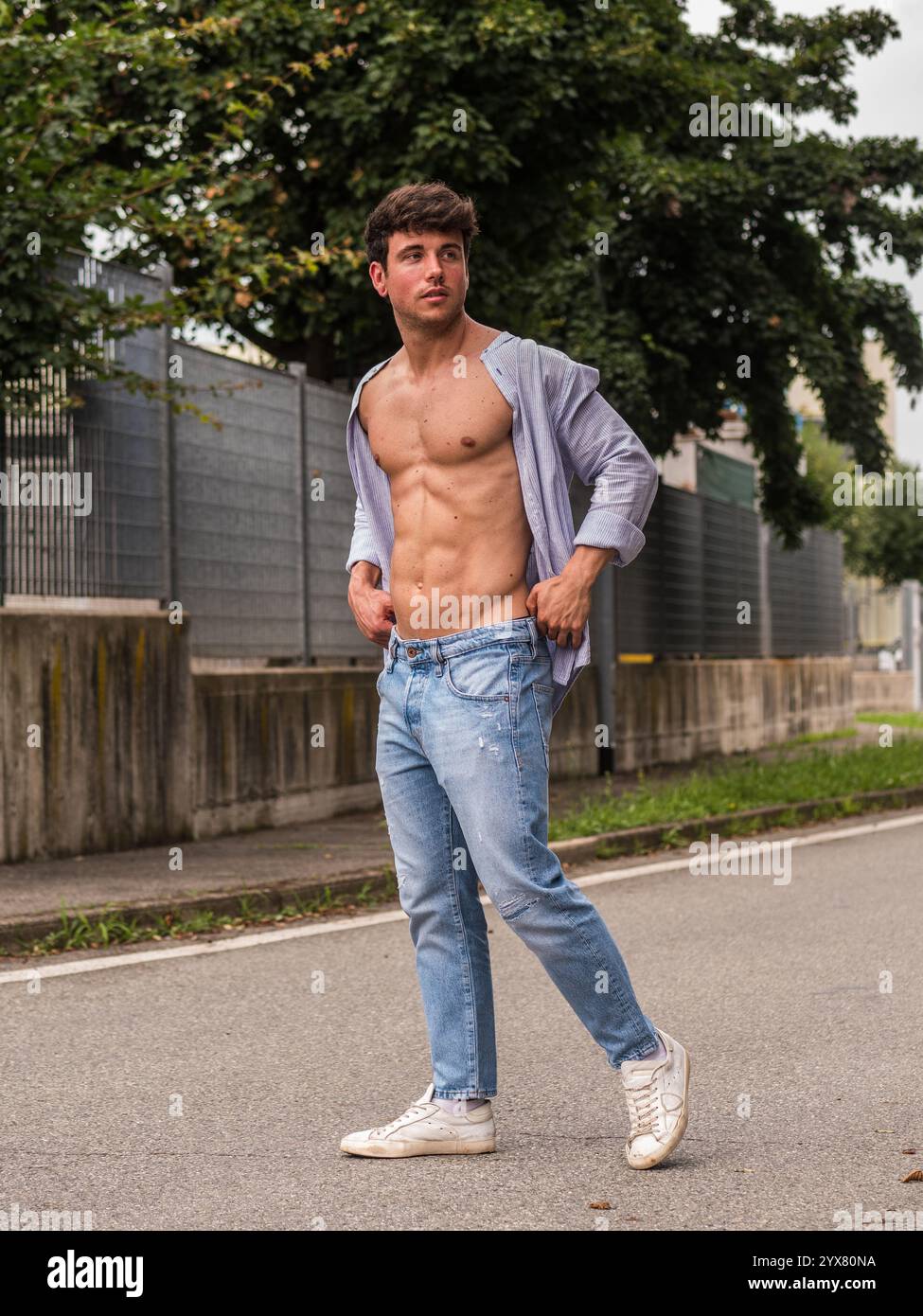 Unbuttoned jeans hi-res stock photography and images - Alamy