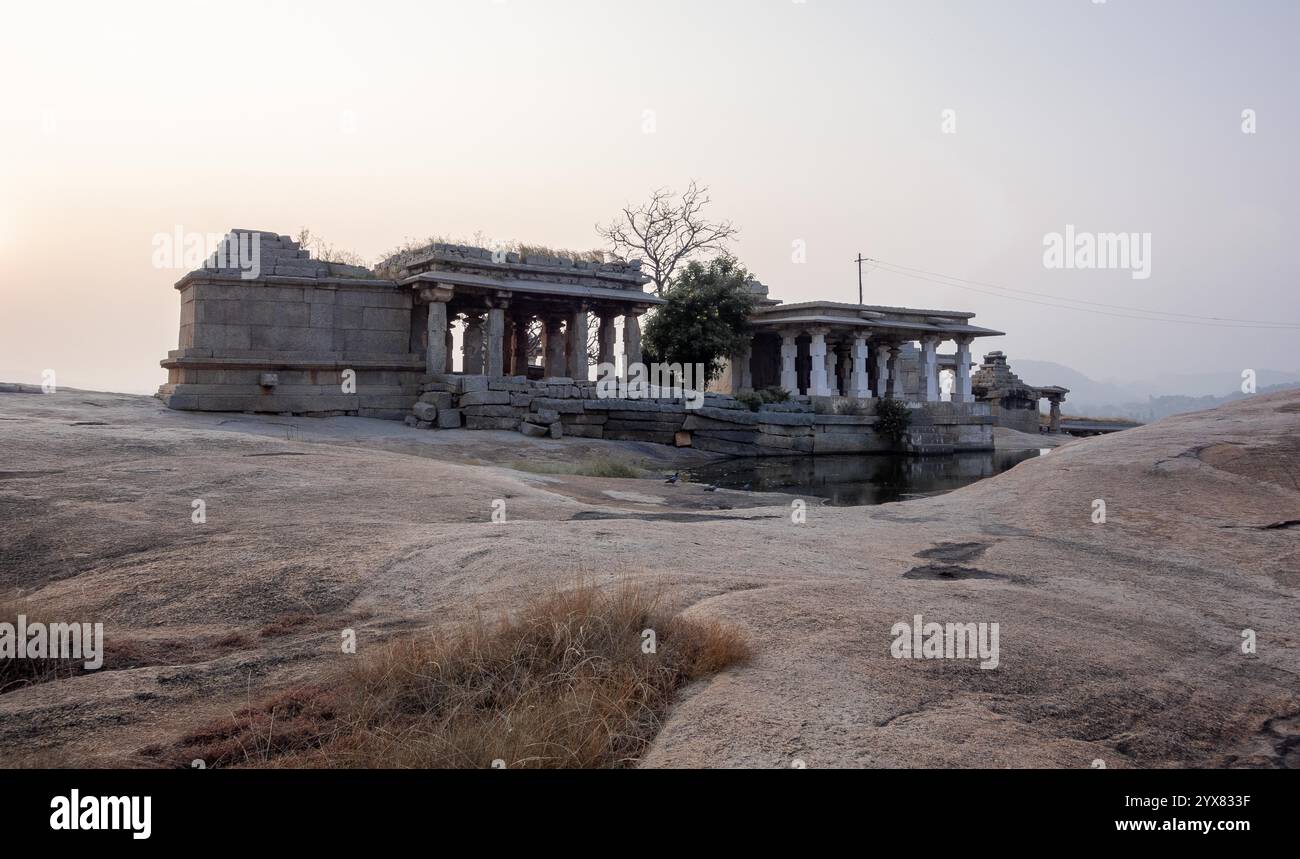 Hemakuta Hill Temple Complex, Hampi. India Stock Photo - Alamy