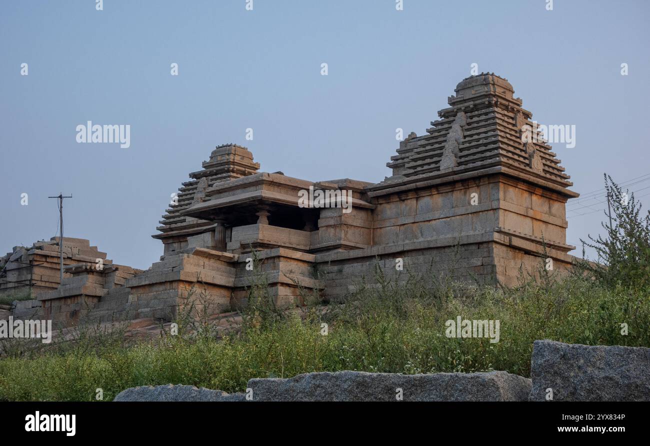 Hemakuta Hill Temple Complex, Hampi. India Stock Photo - Alamy